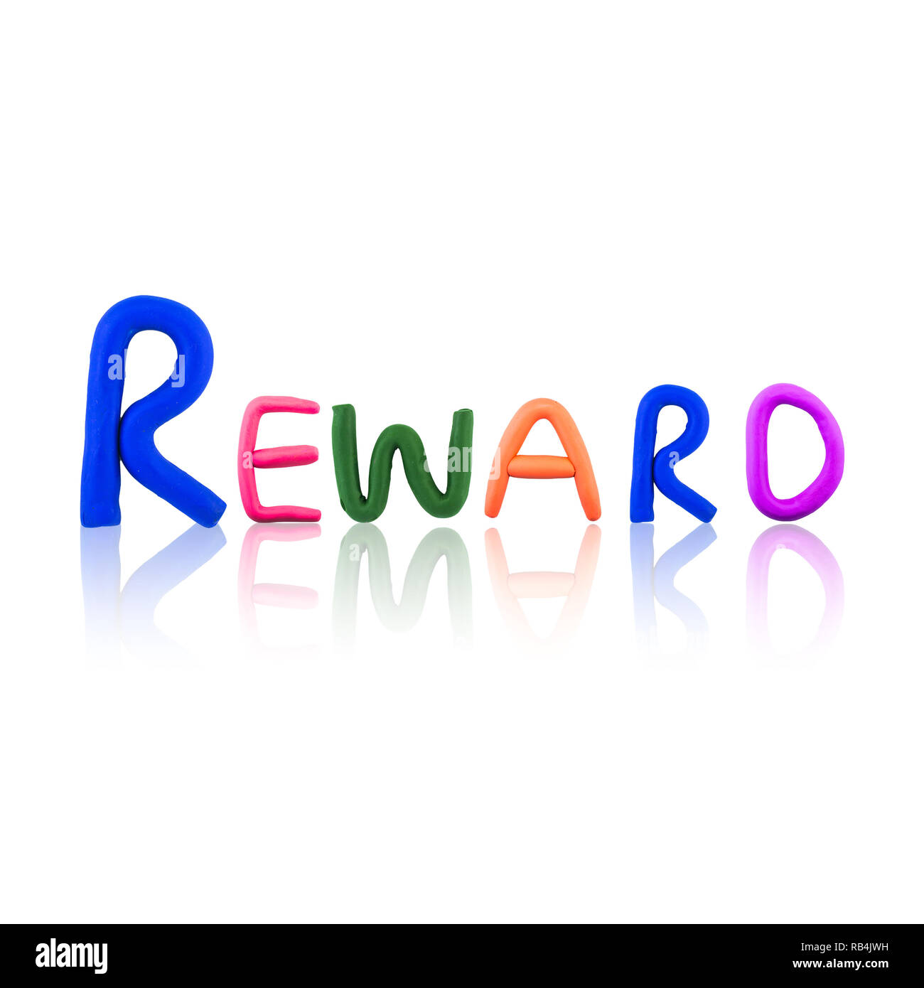 reward, clay on white background Stock Photo - Alamy