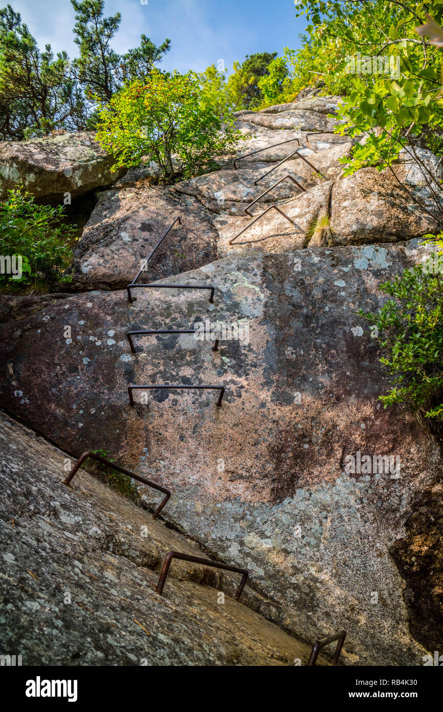 The Precipice Trail in Acadia National Park, Maine Stock Photo - Alamy