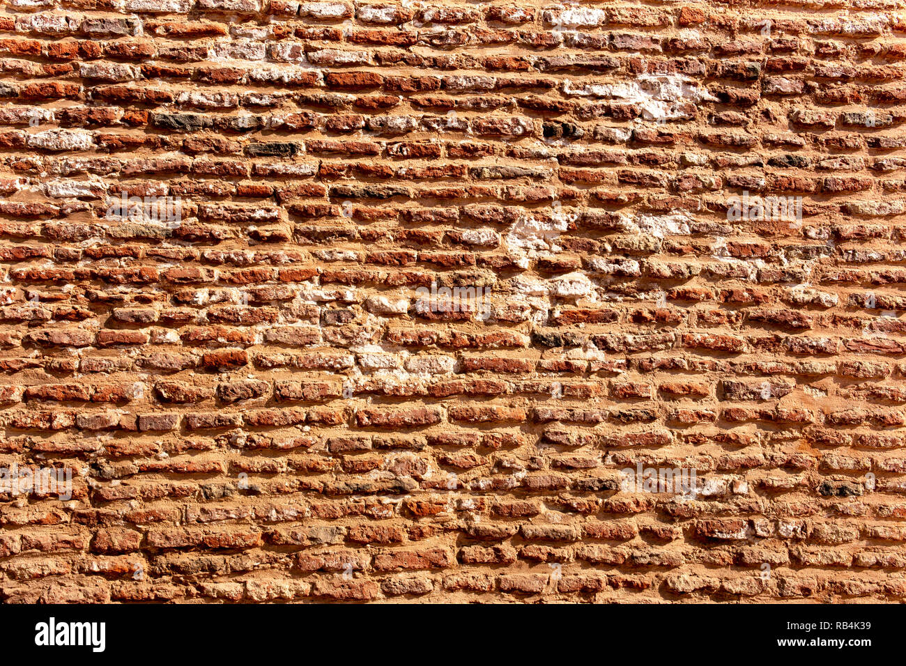 Red old worn brick wall texture background Vintage effect Stock Photo - Alamy