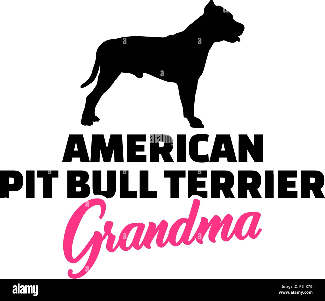Pit bull silhouette Stock Vector Images - Alamy