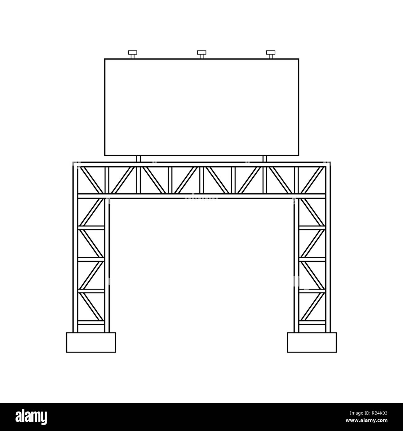 Abstract outline drawing, space frame structure of billboards vector ...