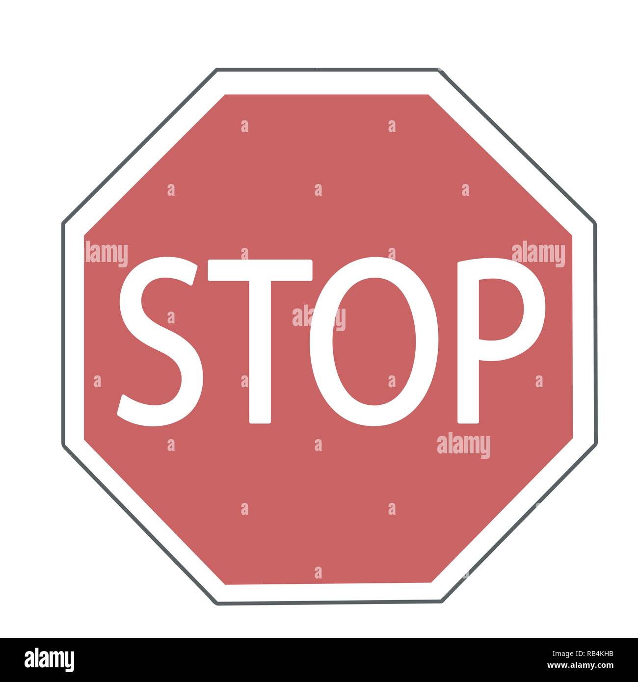 Vector illustration of Stop sign Stock Vector Image & Art - Alamy