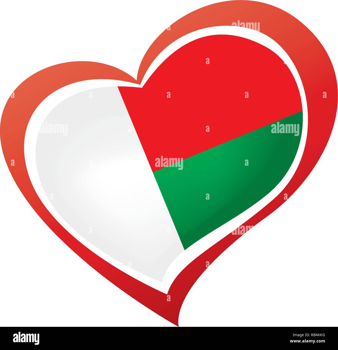 Madagascar flag, vector illustration on a white background Stock Vector ...