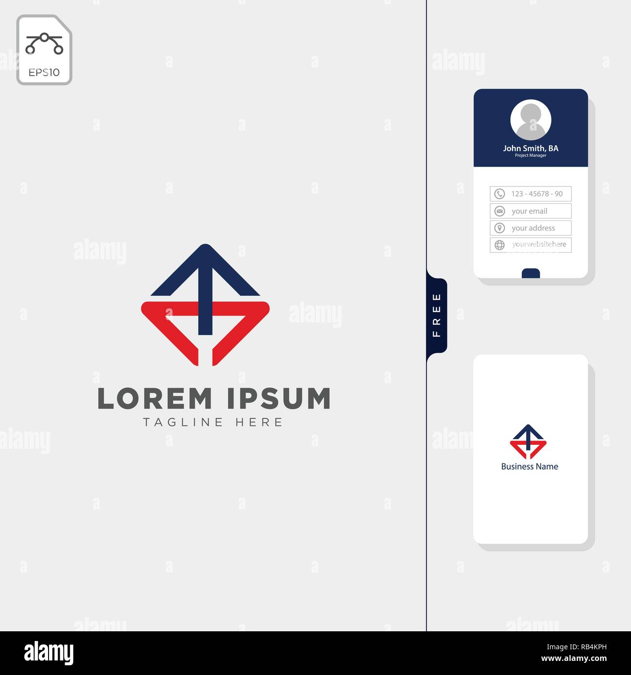 initial T,tm, logo template vector illustration, free business card ...