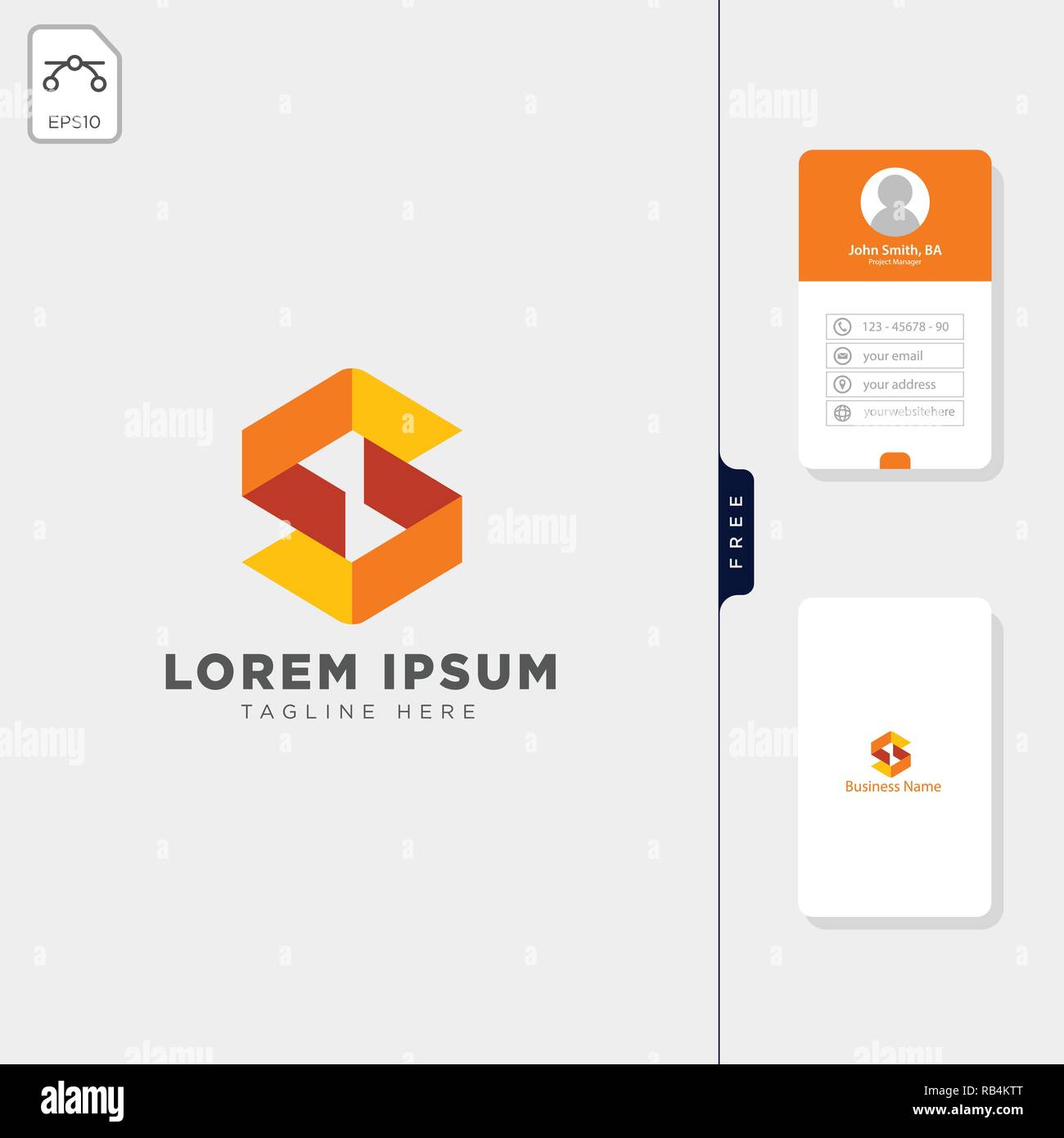 minimal S initial logo template vector illustration, free business card ...