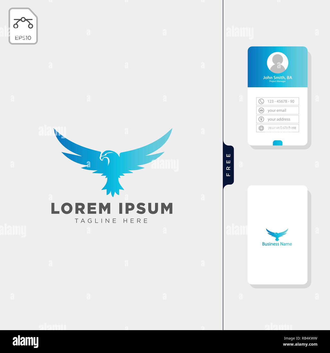 falcon flying bird logo template vector illustration, free business ...