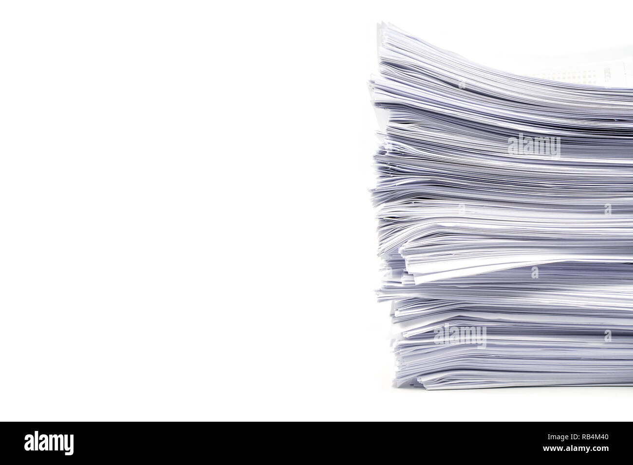 Stack of Documents isolated on white background Stock Photo - Alamy