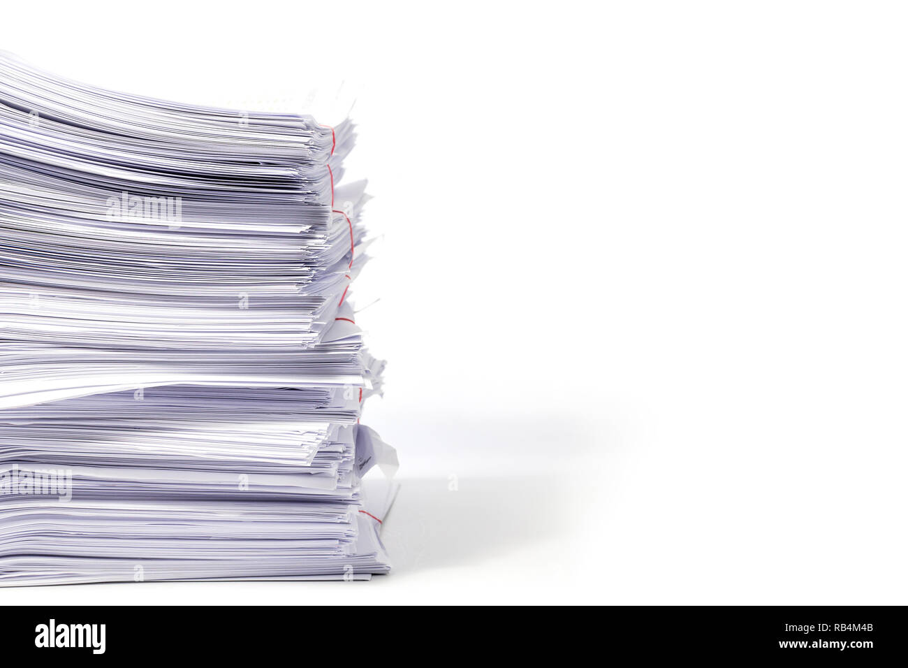 Stack of Documents isolated on white background Stock Photo - Alamy