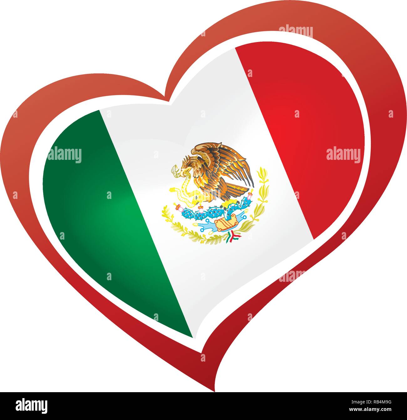 Mexican flag, vector illustration on a white background Stock Vector ...