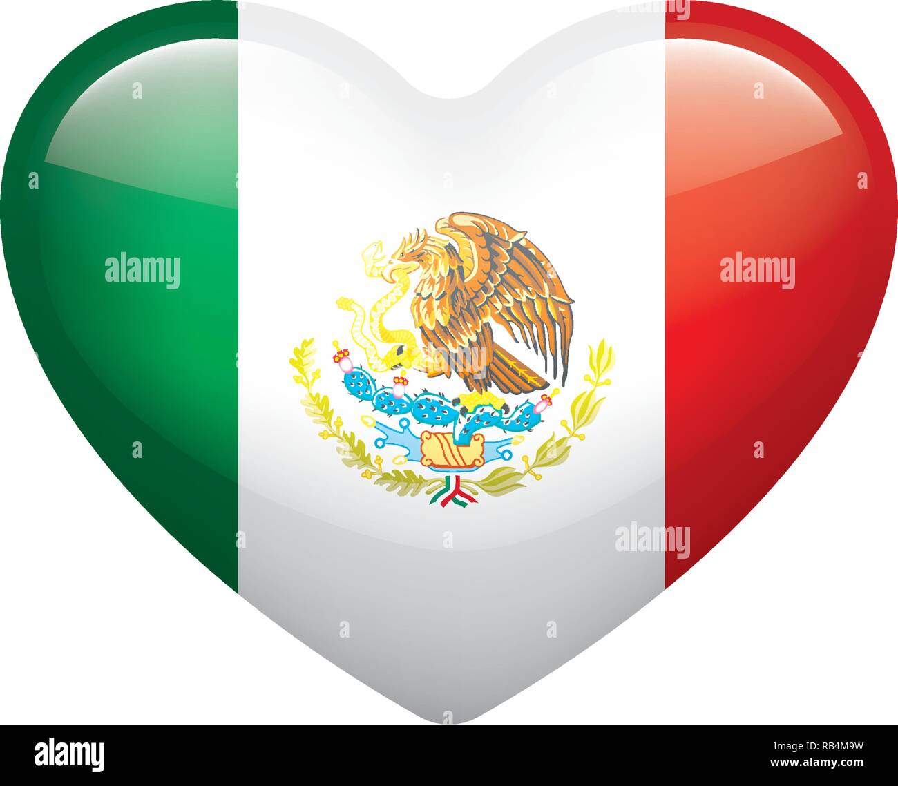 Mexican flag, vector illustration on a white background Stock Vector ...