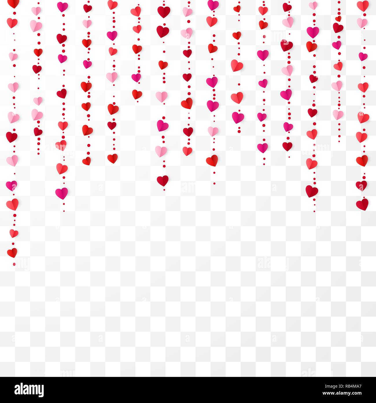 Paper heart on transparent Stock Vector Images - Alamy