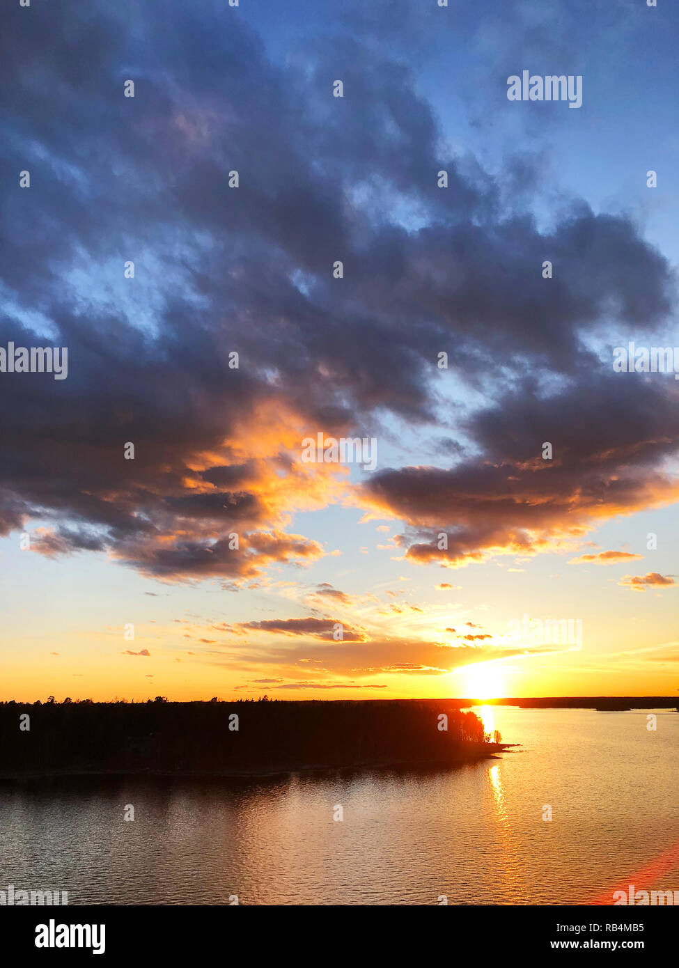 Aerial view of a Sunset sky background. Aerial Dramatic gold sunset sky ...
