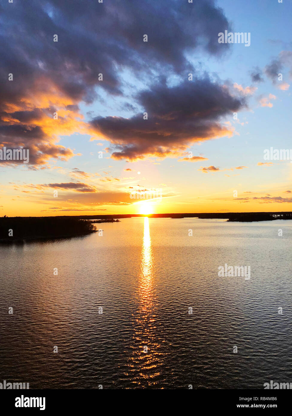 Aerial view of a Sunset sky background. Aerial Dramatic gold sunset sky ...