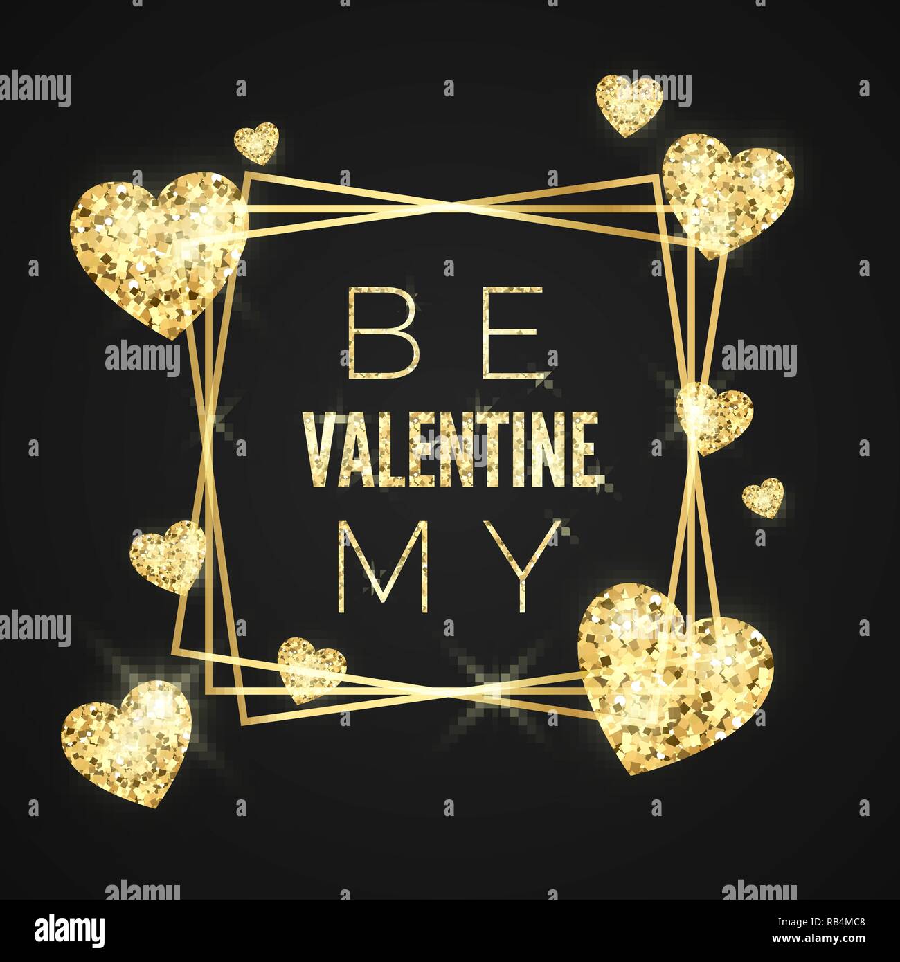 Beautiful golden heart shape hi-res stock photography and images - Alamy