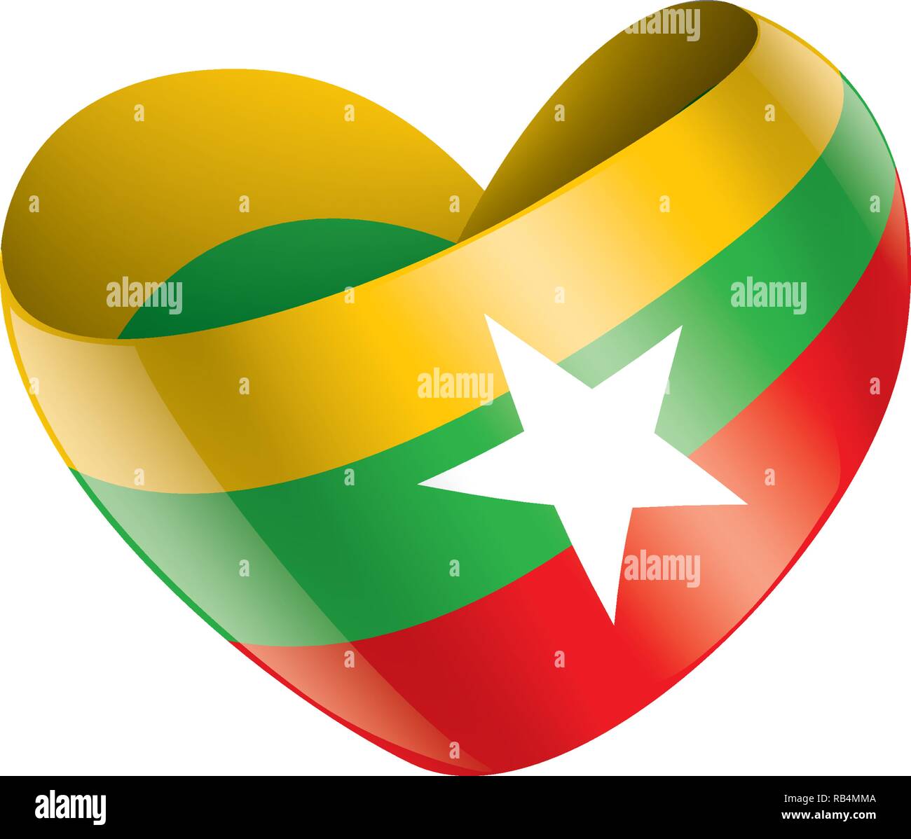 Myanmar flag, vector illustration on a white background Stock Vector ...