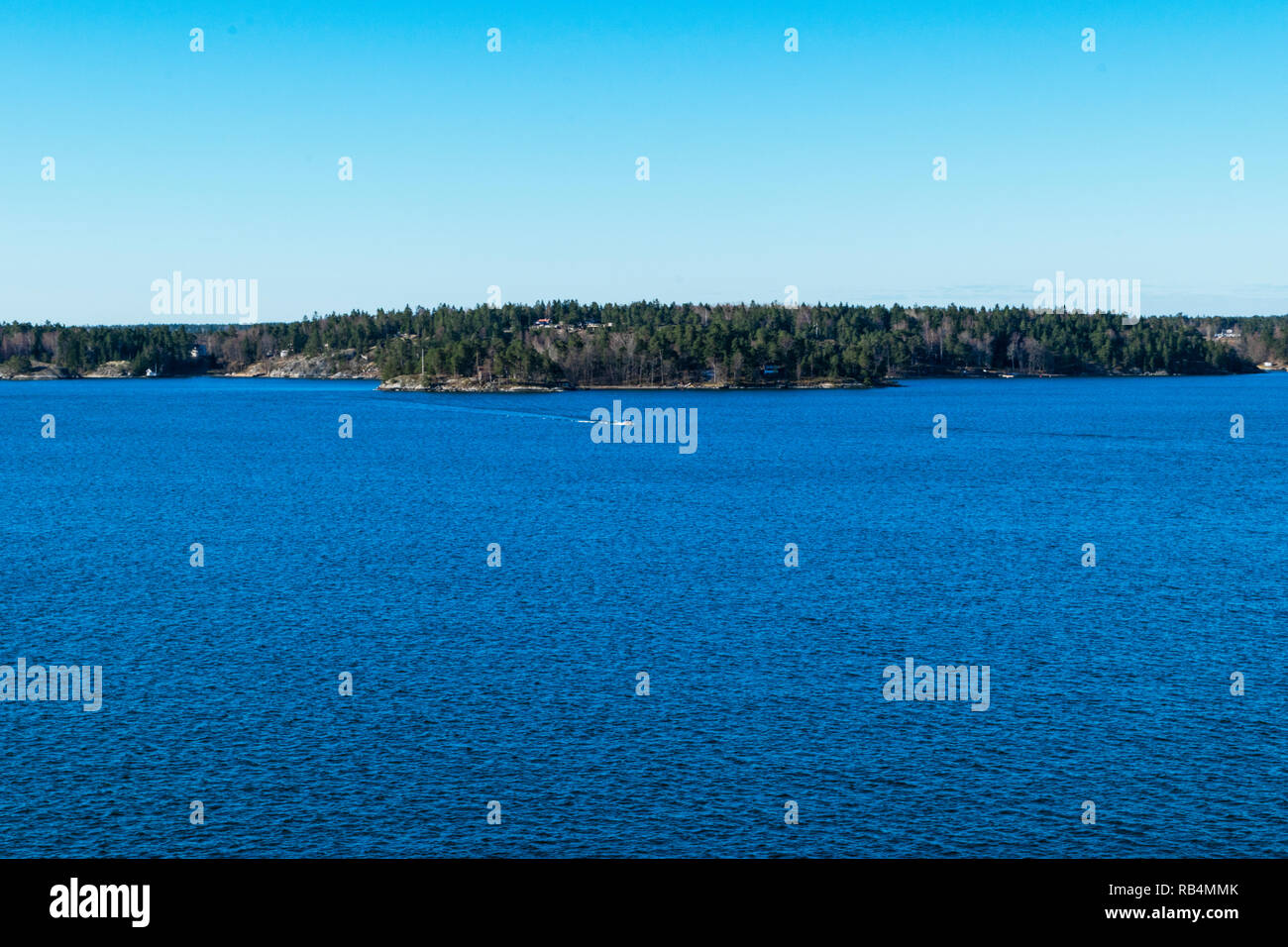 Aerial view of a ocean background with speeding boat. Aerial Dramatic ...