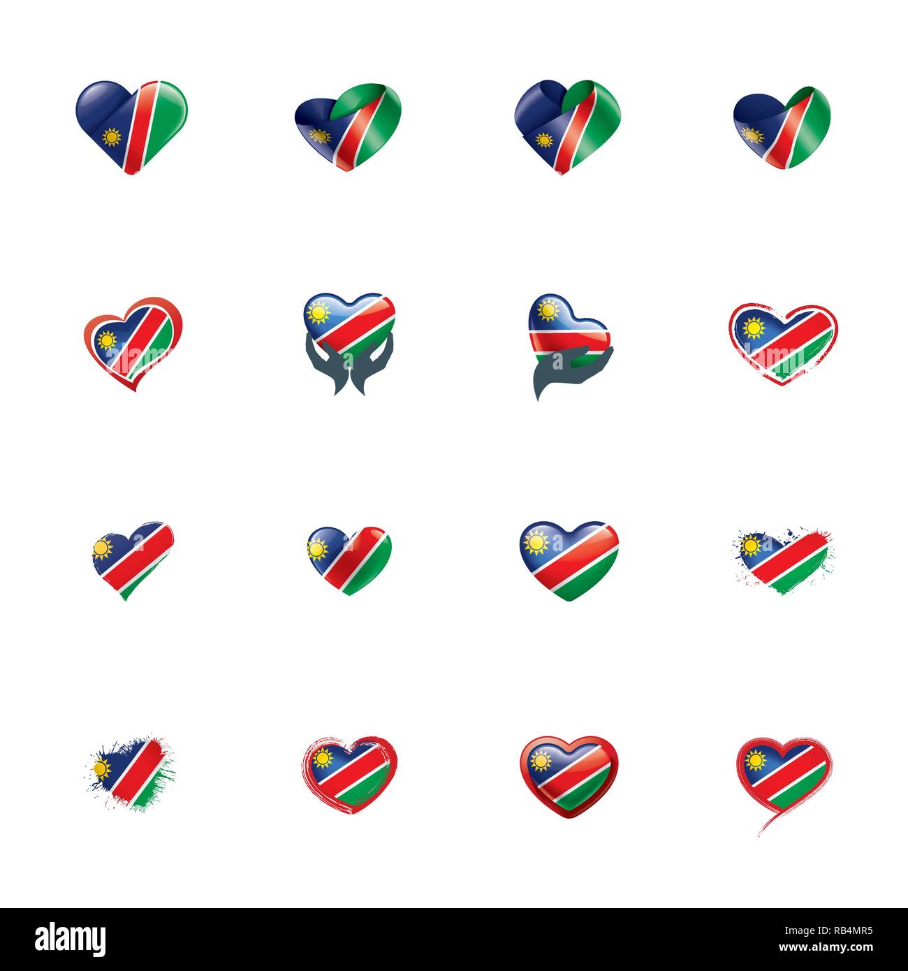 Namibia flag, vector illustration on a white background Stock Vector ...