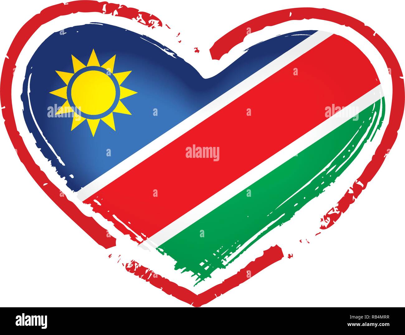 Namibia flag, vector illustration on a white background Stock Vector ...