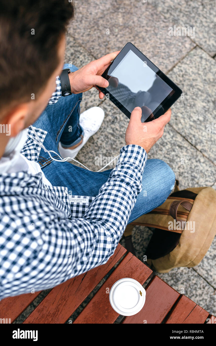 Unrecognizable young adult man guy hi-res stock photography and images ...