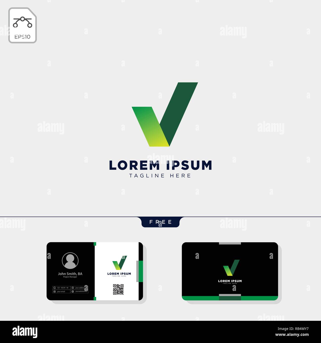 green check logo icon template vector illustration, get free business ...