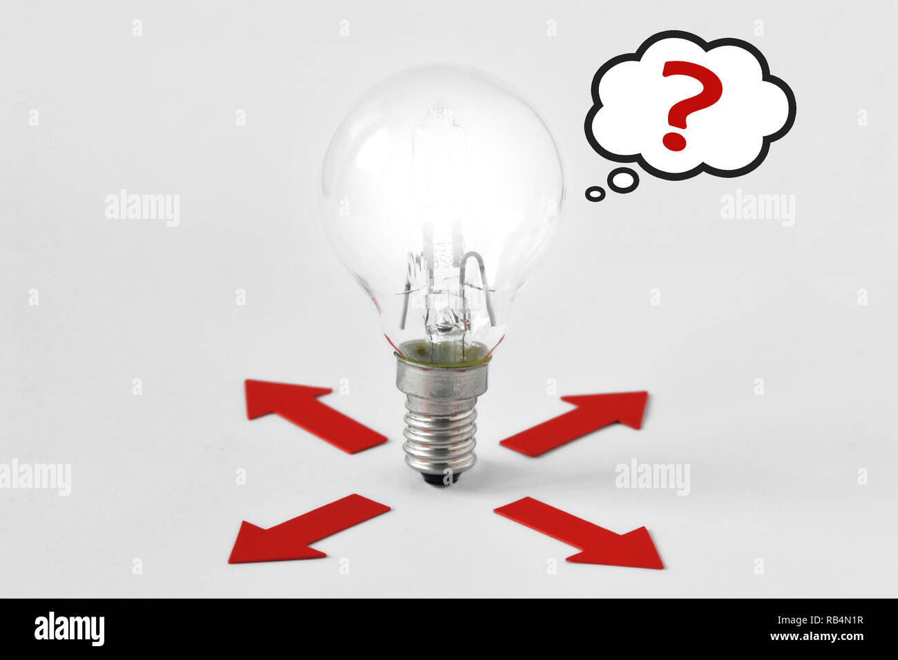 Lightbulb arrow hi-res stock photography and images - Alamy
