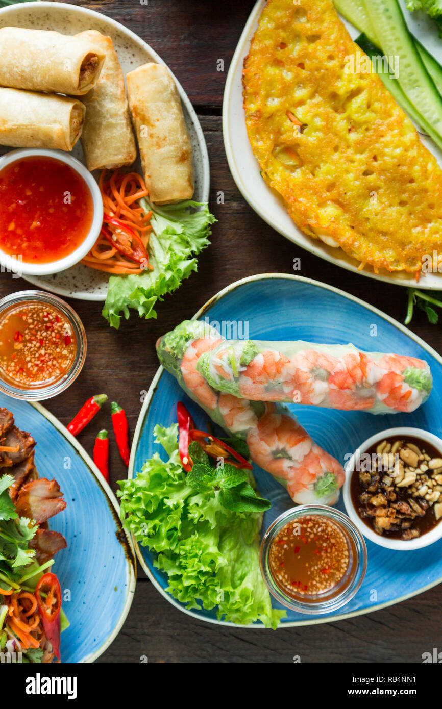 Delicious Asian food, for deliver at home, dinner with family and ...