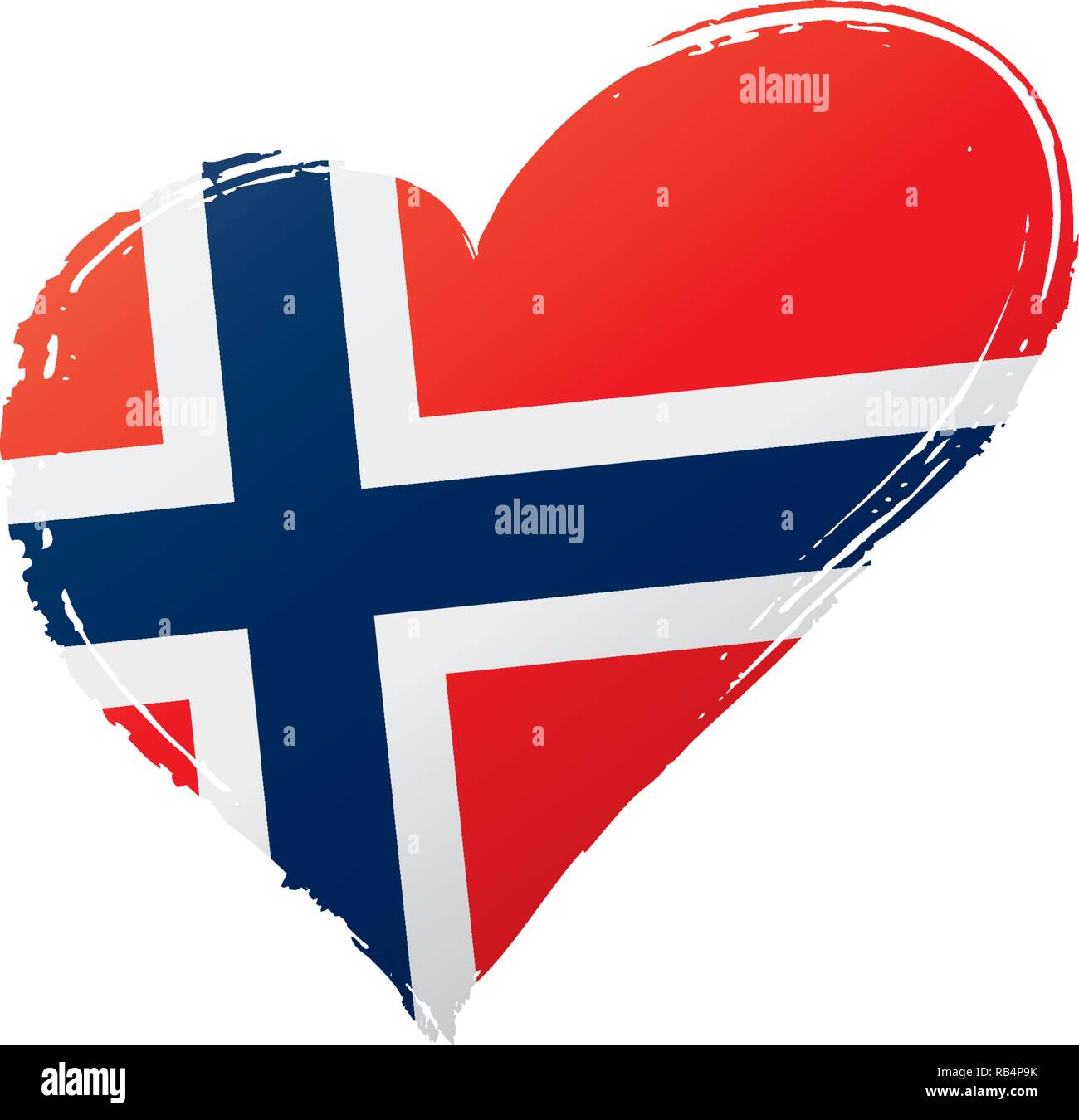 Norway flag, vector illustration on a white background Stock Vector ...
