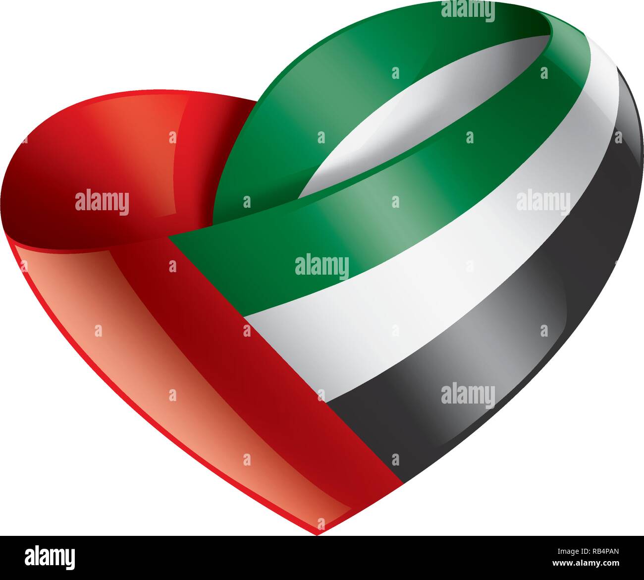 United Arab Emirates flag, vector illustration on a white background ...