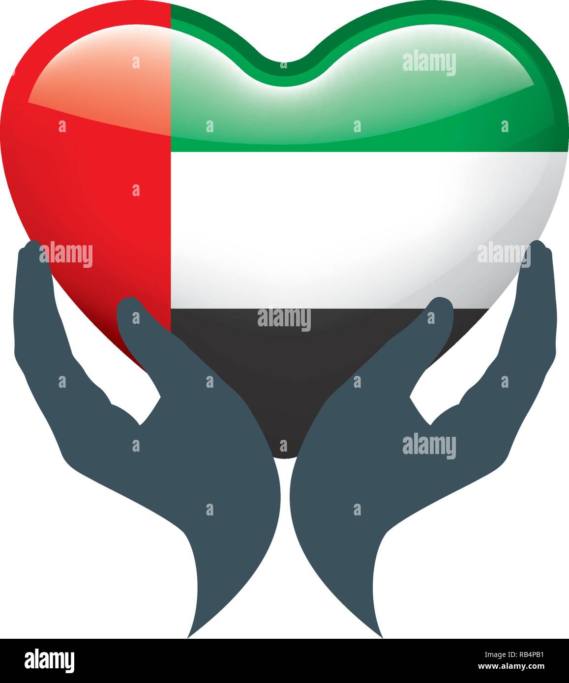 United Arab Emirates flag, vector illustration on a white background ...