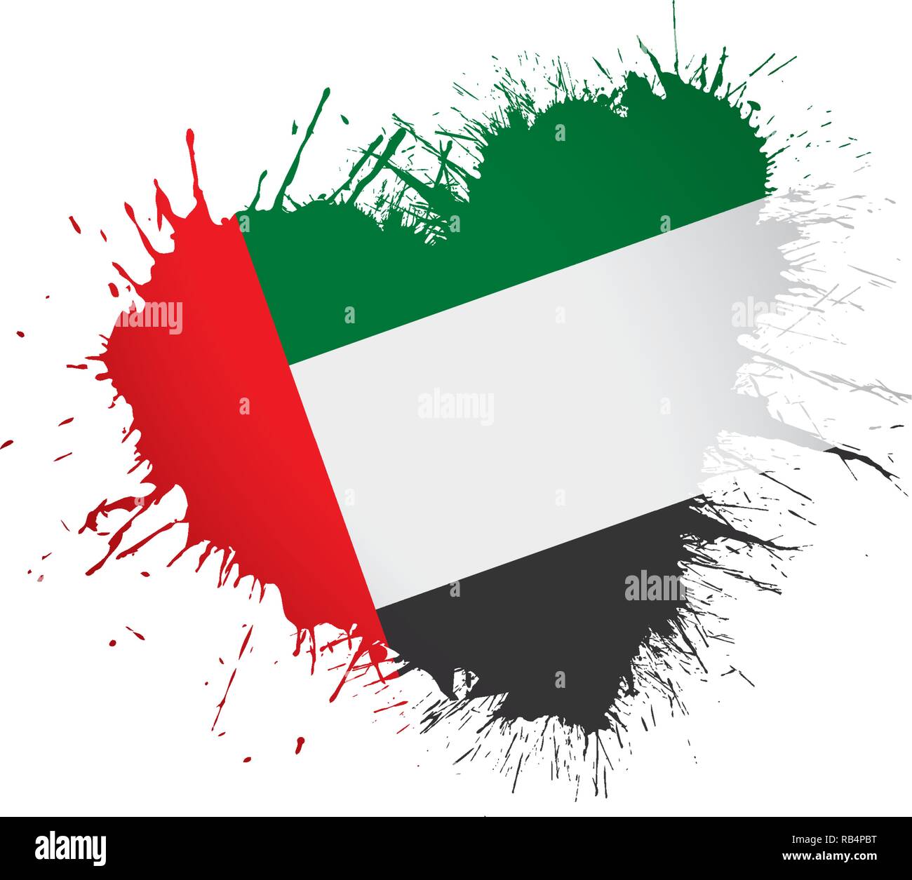 United Arab Emirates flag, vector illustration on a white background ...