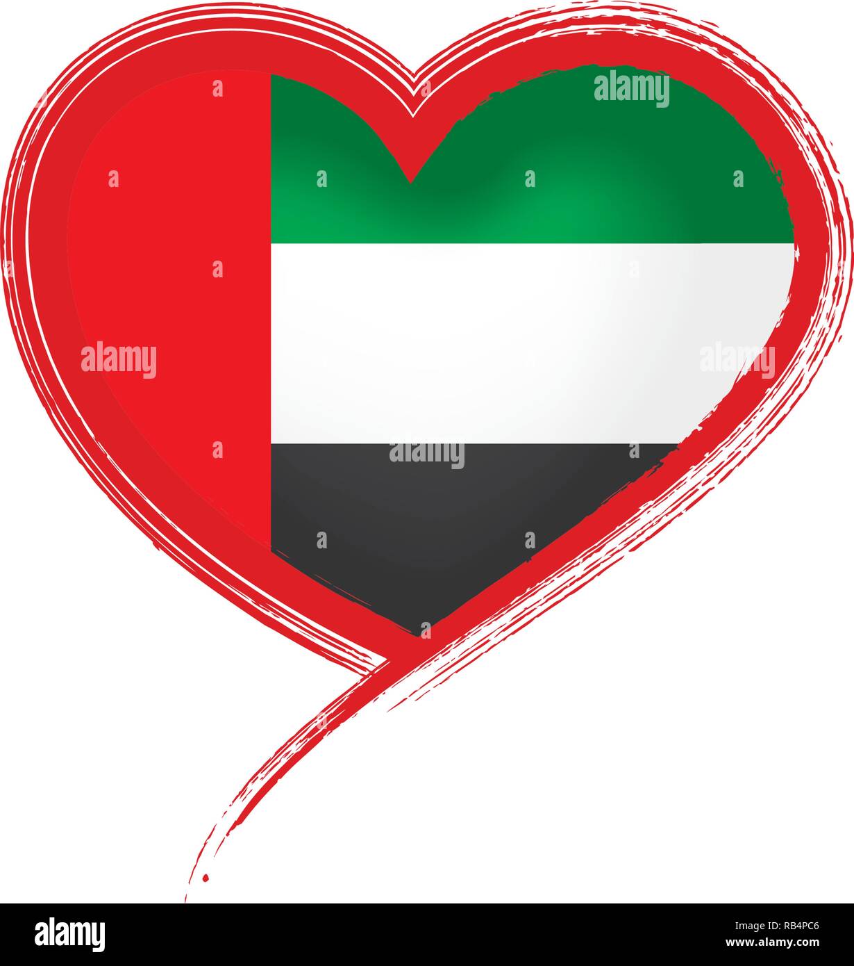 United Arab Emirates flag, vector illustration on a white background ...