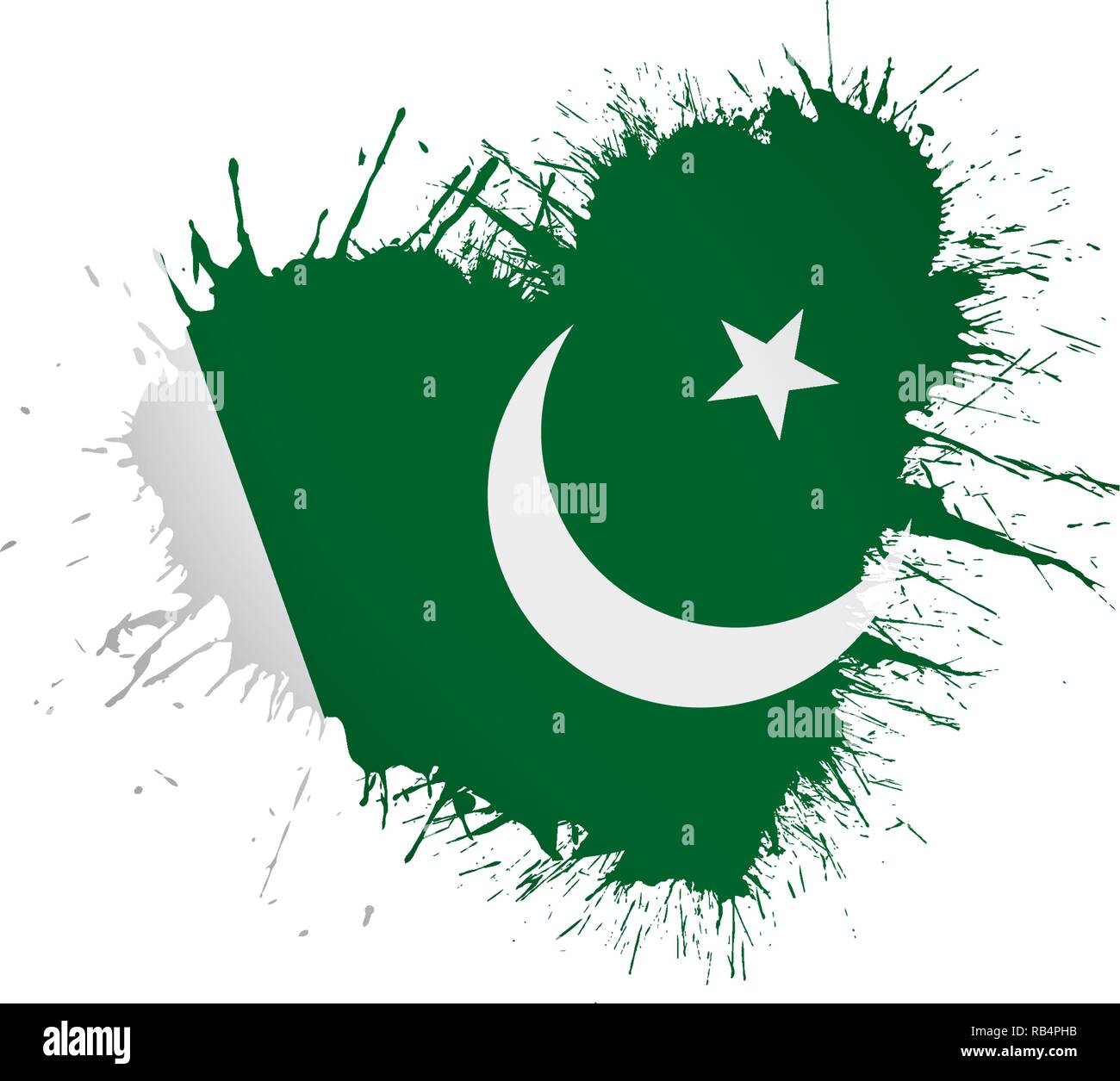 Pakistan flag, vector illustration on a white background Stock Vector ...