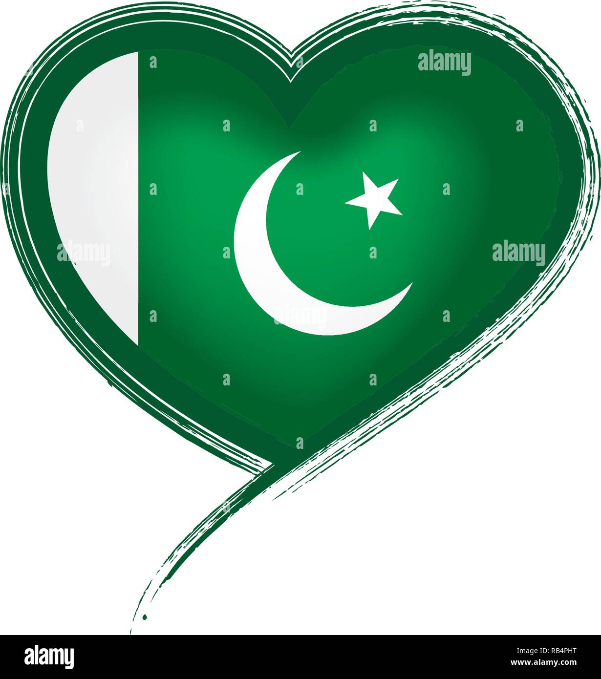 Pakistan flag, vector illustration on a white background Stock Vector ...