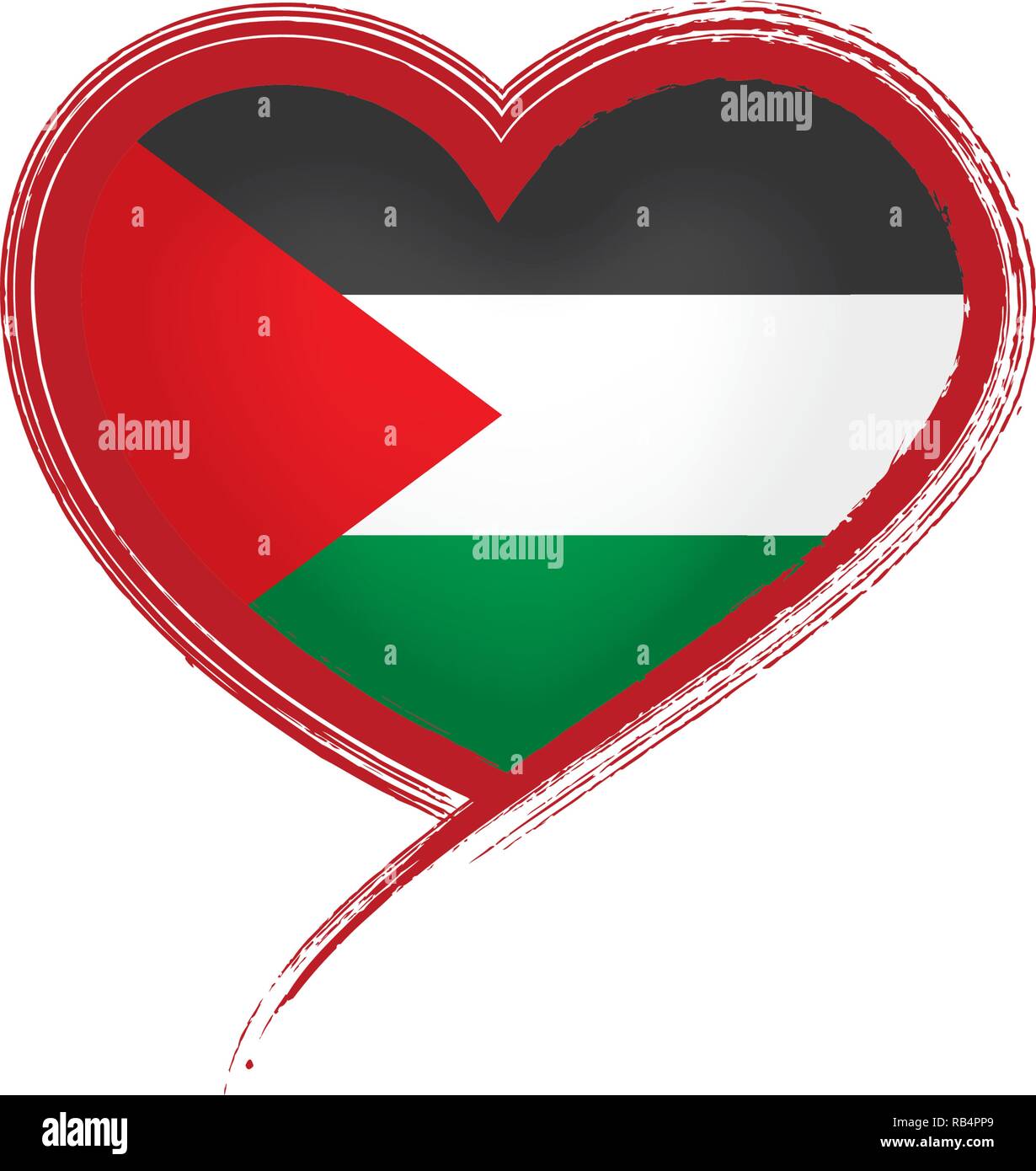 Palestine flag, vector illustration on a white background Stock Vector ...