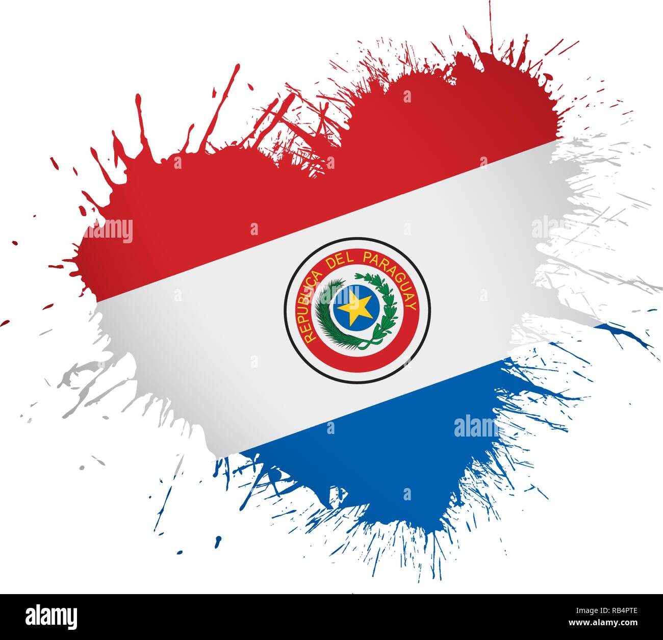 Paraguay flag, vector illustration on a white background Stock Vector ...