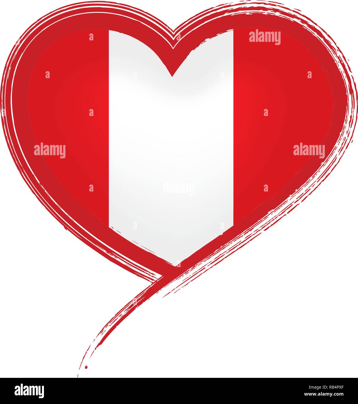 Peru flag, vector illustration on a white background Stock Vector Image ...