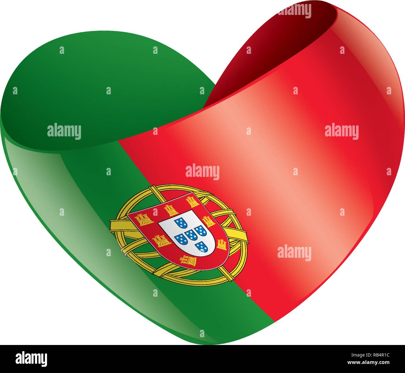 Portugal flag, vector illustration on a white background Stock Vector ...