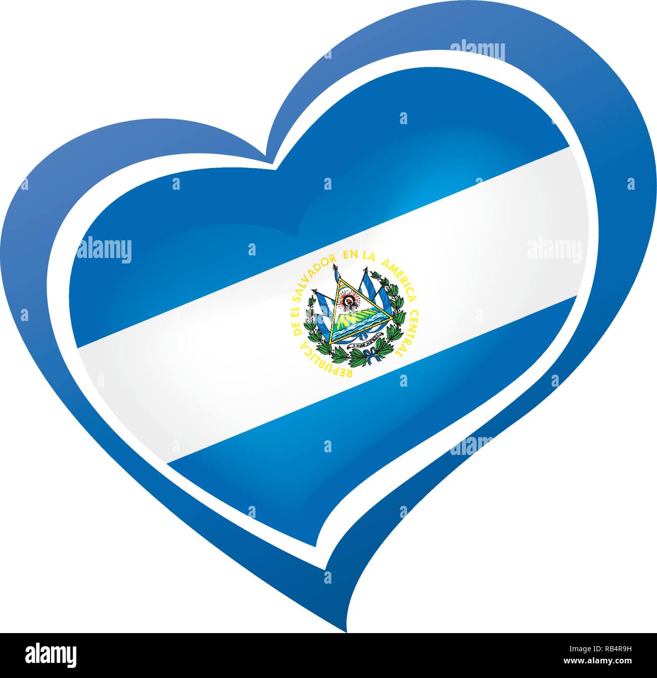 Salvador flag, vector illustration on a white background Stock Vector ...