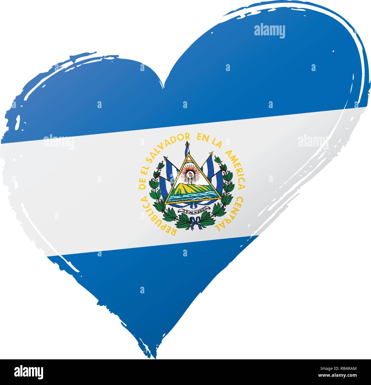 Salvador flag, vector illustration on a white background Stock Vector ...