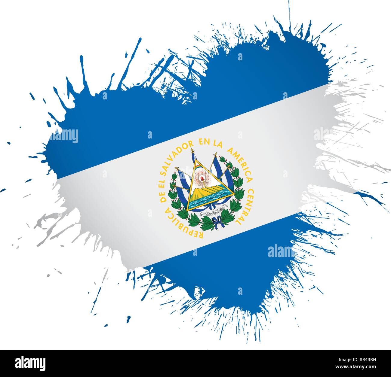 Salvador flag, vector illustration on a white background Stock Vector ...