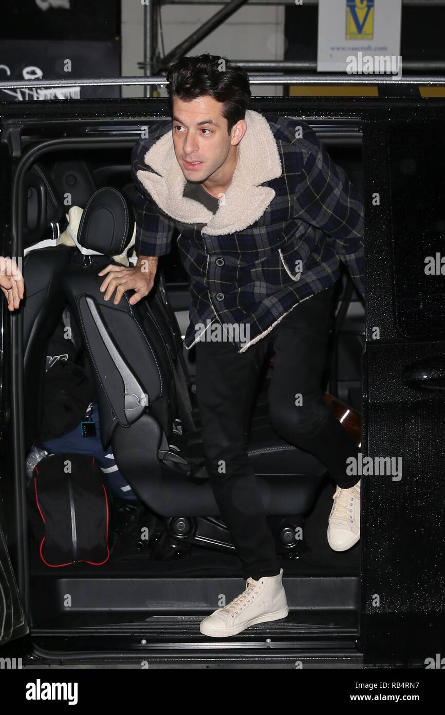 Miley Cyrus and Mark Ronson seen doing radio interviews to promote ...