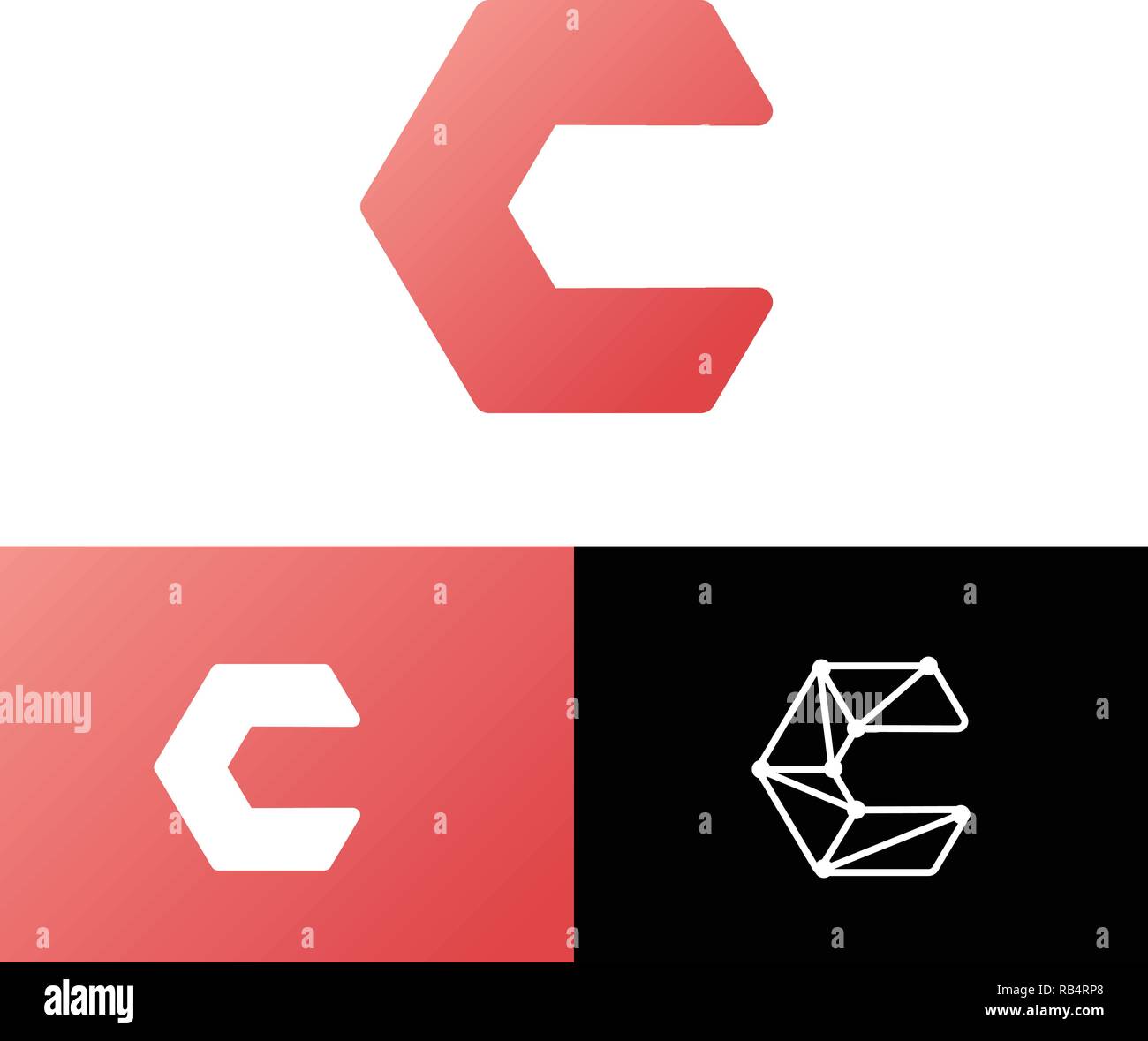Letter C Set Logo template vector illustration ready use for technology ...