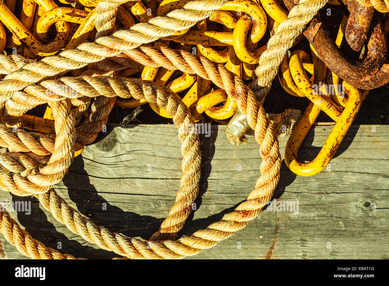 Textures, patterns and background concept. Detailed close up of chains ...