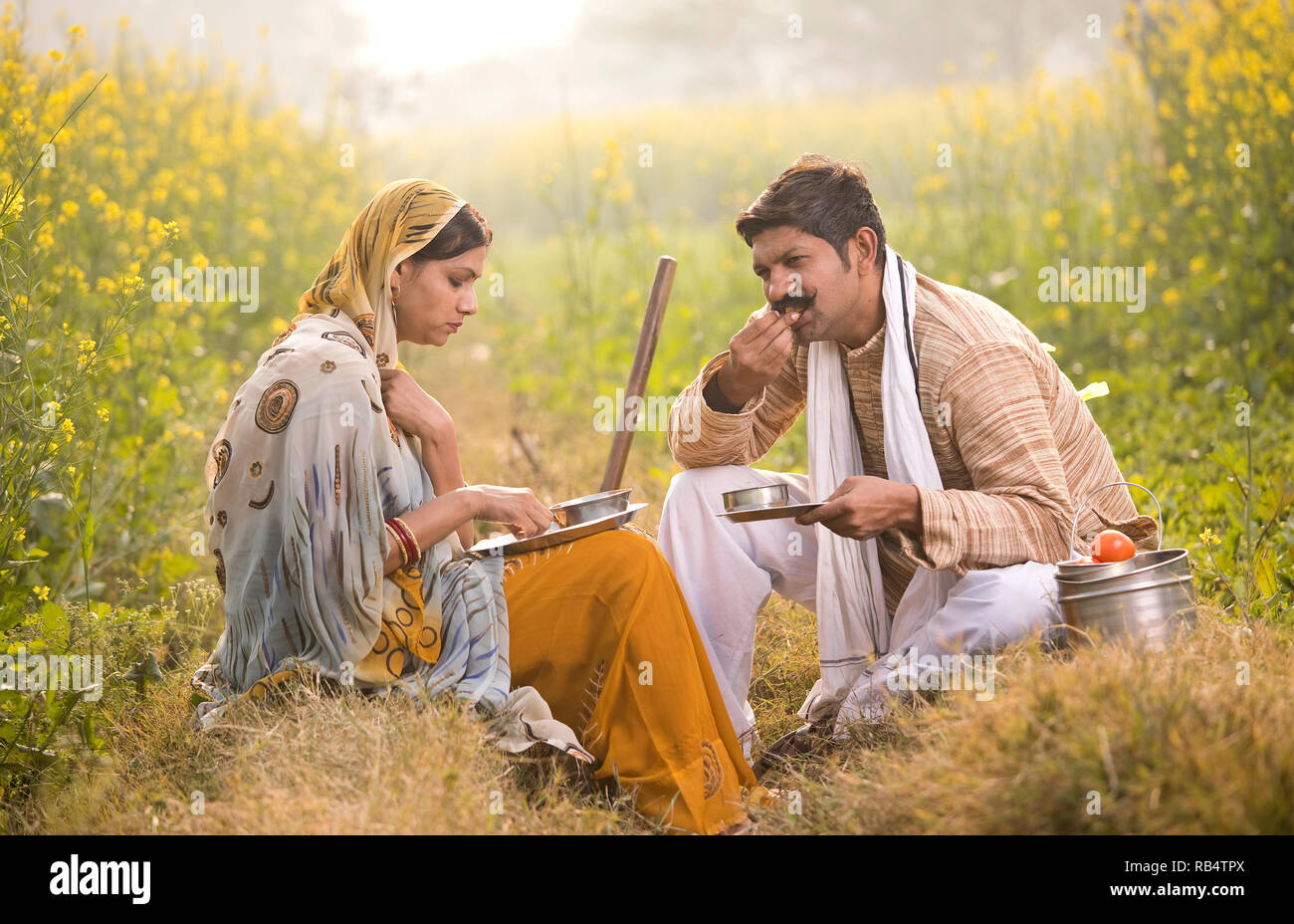 Indian couple lunch box hi-res stock photography and images - Alamy