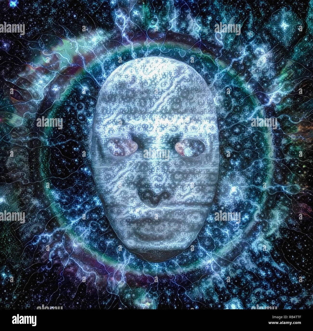 Spiritual composition. Face of ghost or spirit Stock Photo - Alamy