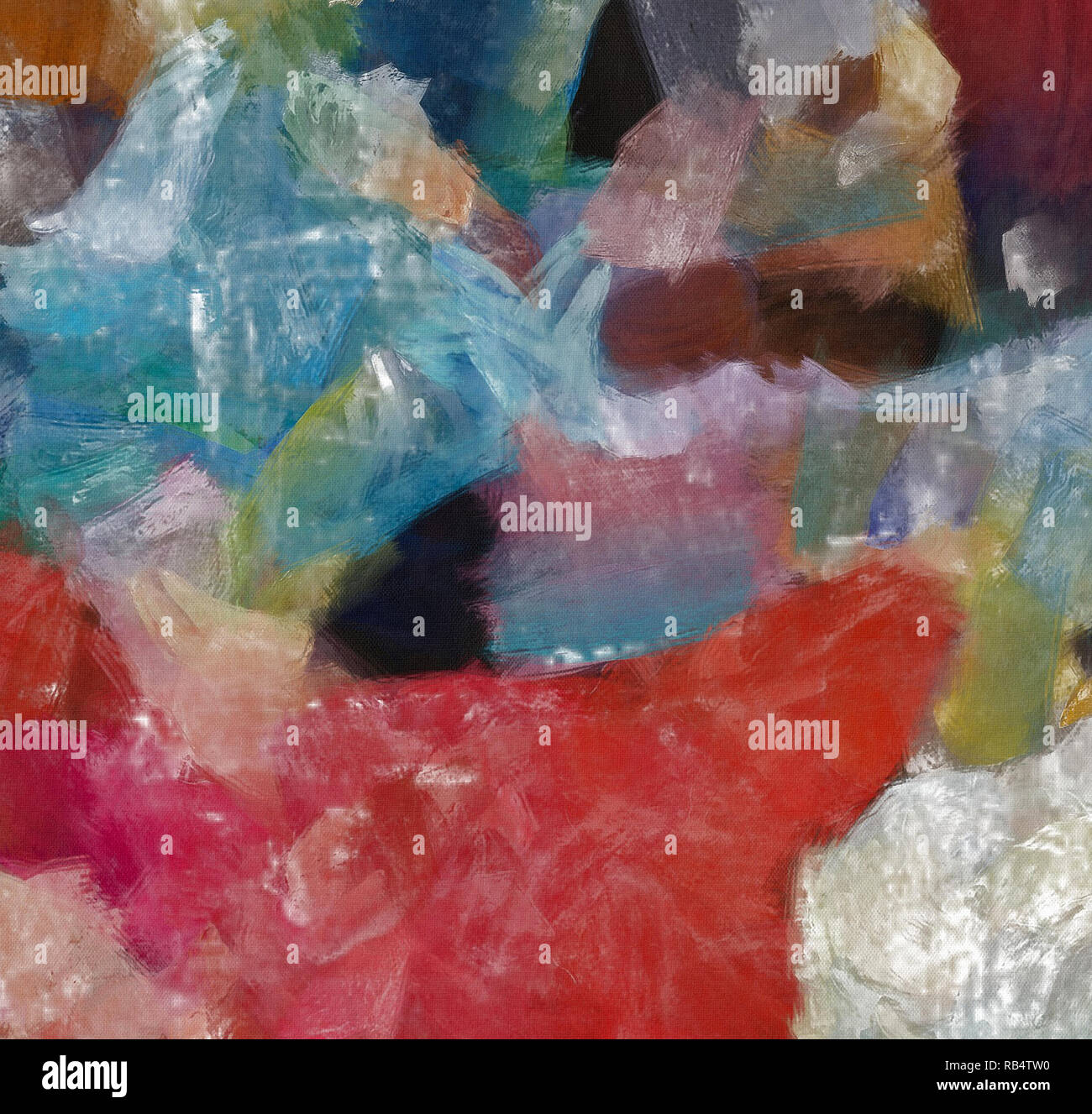 Abstract Painting Pastel Mediterranean Colors Stock Photo - Alamy