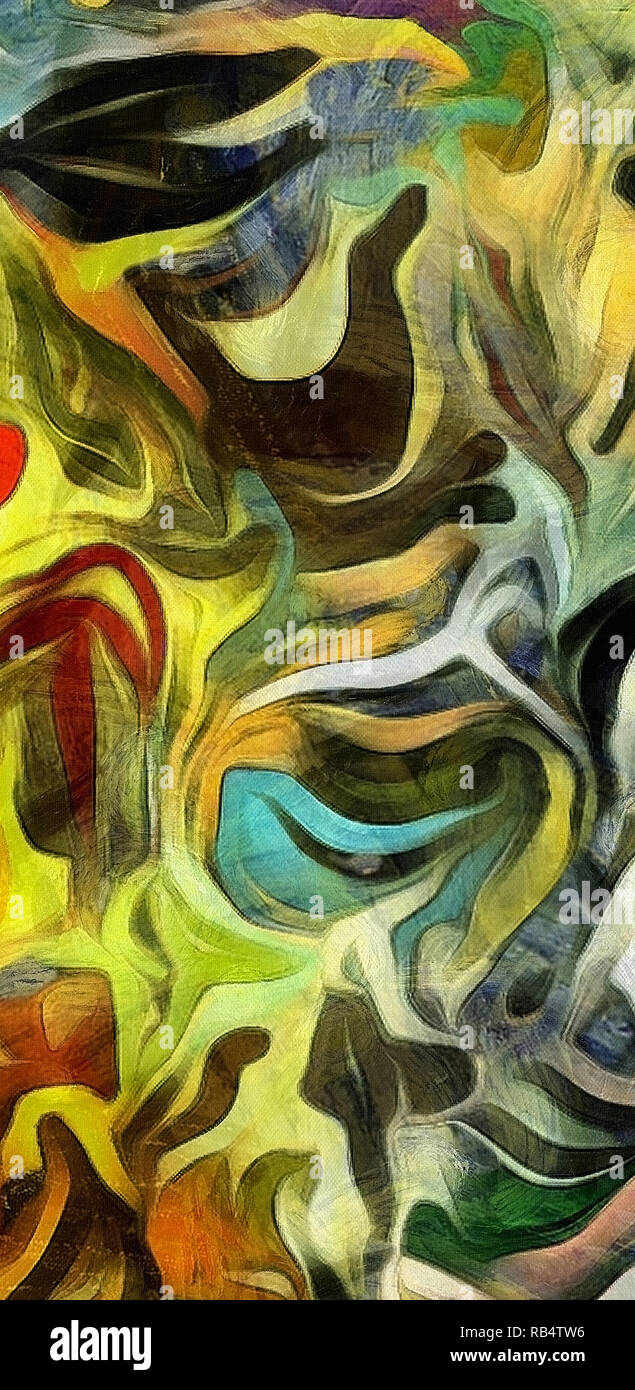 Fluid lines of color movement. 3D rendering Stock Photo - Alamy