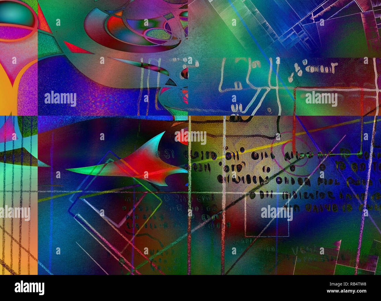 Modern art abstract with text. 3D rendering Stock Photo - Alamy