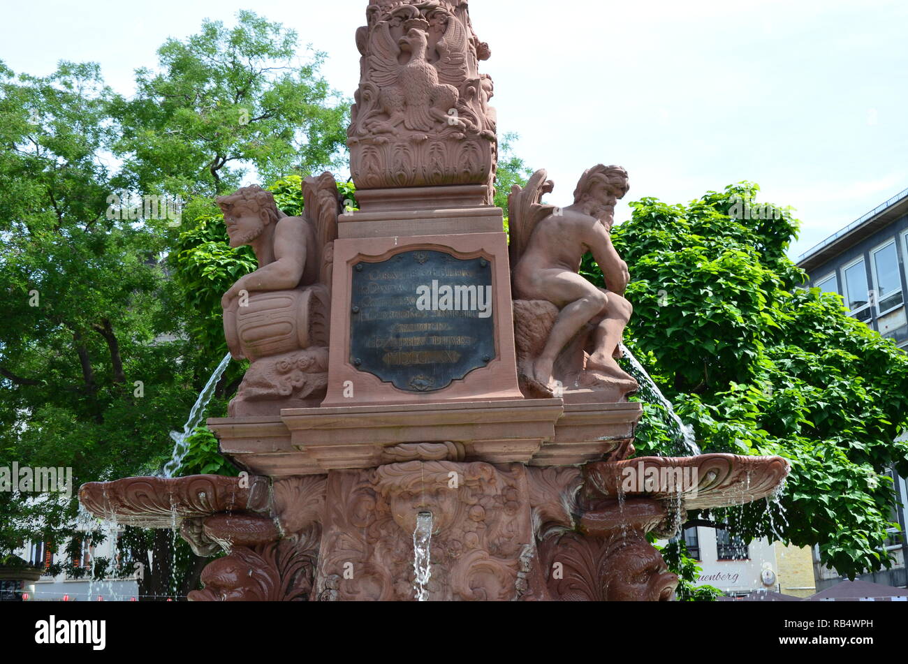 Frankfurt am Main - Liebfrauenberg-Brunnen late baroque fountain Stock ...