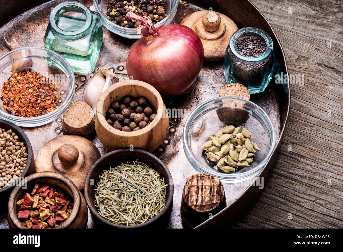 Big set of Indian spices and herbs.Various fragrant spices Stock Photo ...
